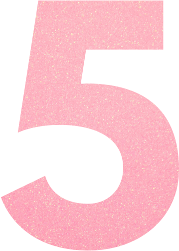 Download Pink Glitter Number 5 Png Clipart Free - Pink Glitter Number 5 ...