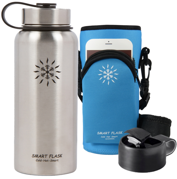 Smart Flask Stainless Steel 32oz - Smart Flask Stainless Steel Water ...