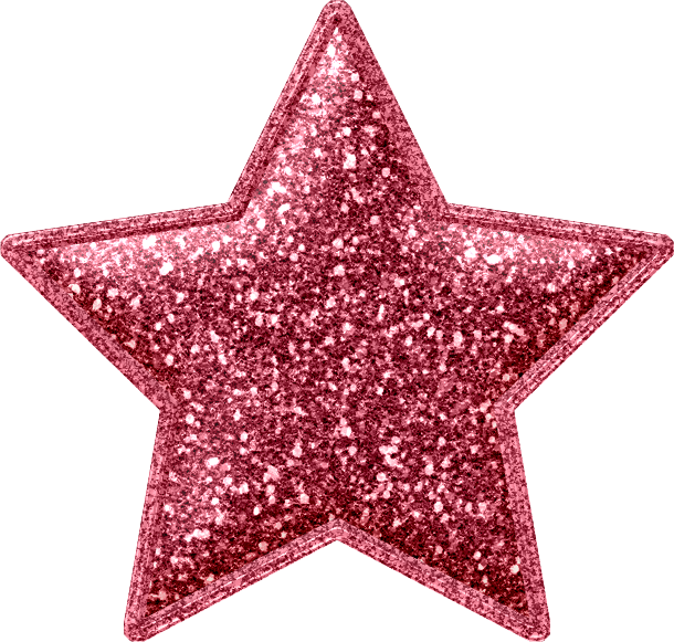 Pink Glitter - Glitter Star Clip Art (610x581), Png Download