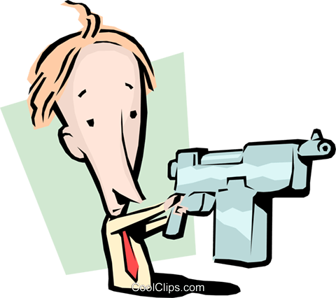 Cartoon Man With Gun Royalty Free Vector Clip Art Illustration ...