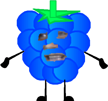 Weird Blue Raspberry - Bfdi Raspberry (415x378), Png Download