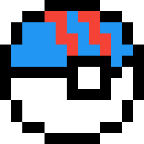 Download Great Ball - Pixel Art Pokeball | Transparent PNG Download ...