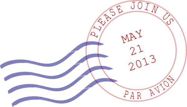 Postmark Clip Art - Air Mail Par Avion Png (600x343), Png Download