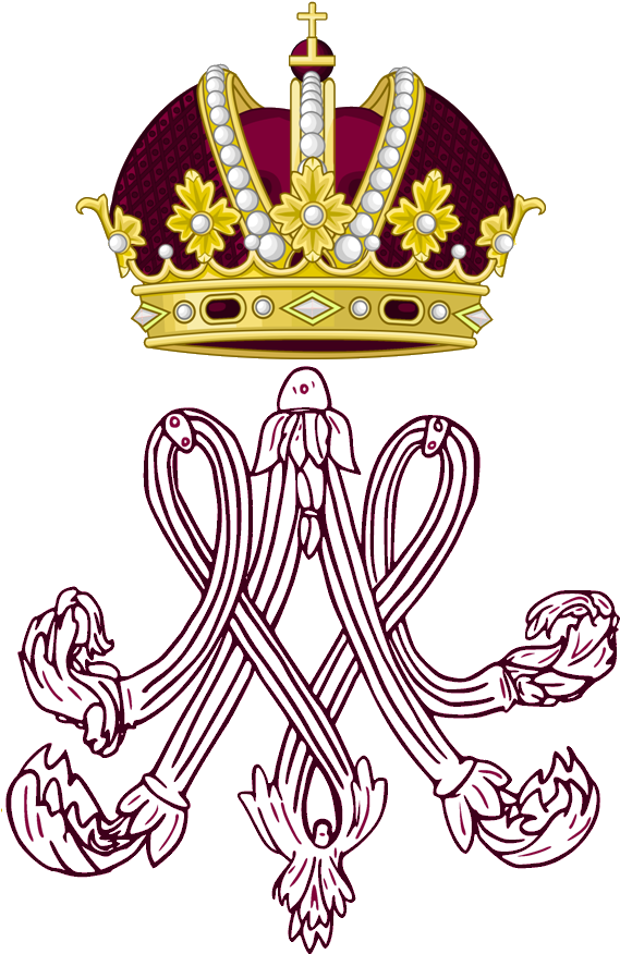 Imperial Monogram Michelle I - Marie Antoinette Symbol (568x888), Png ...