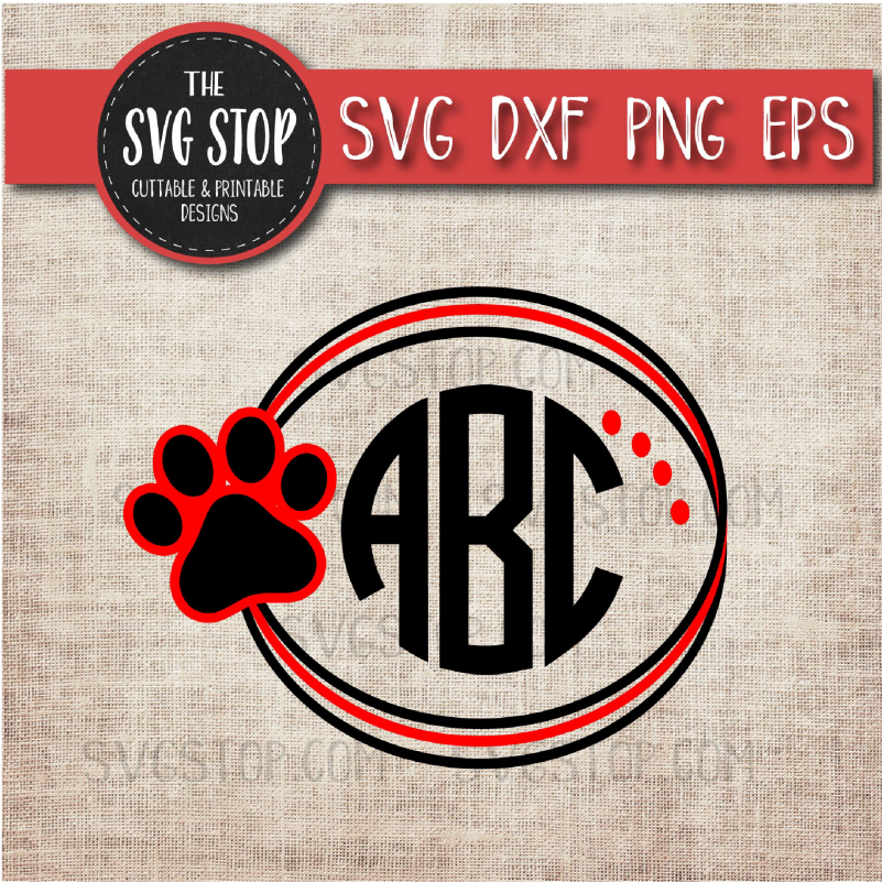Paw Print Monogram Frame Example Image - Pishposhpendants Monogram ...