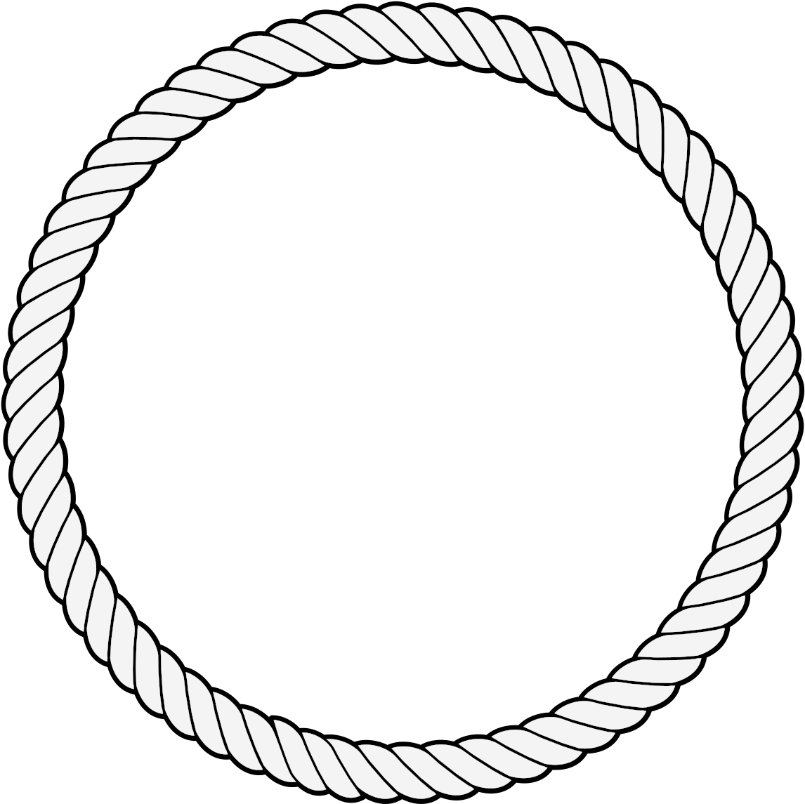 Rope Clipart Big - Circle (1697x2400), Png Download