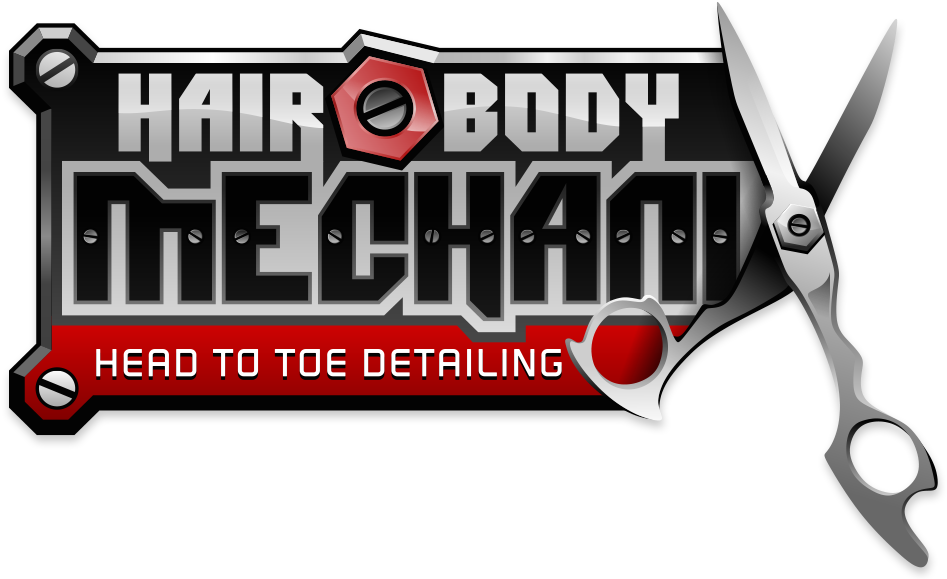 Logo For Hair And Body Mechanix - Hair For Men Logo (958x578), Png Download