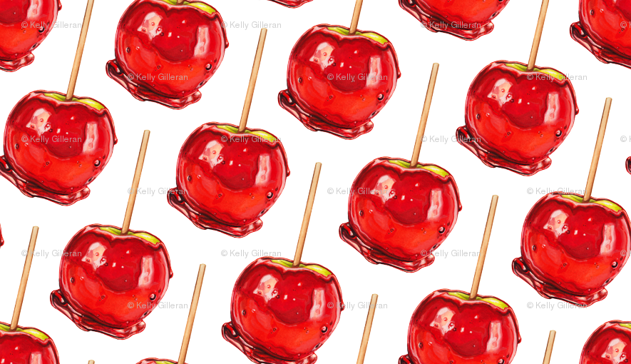 Candy Apple Pattern (885x510), Png Download