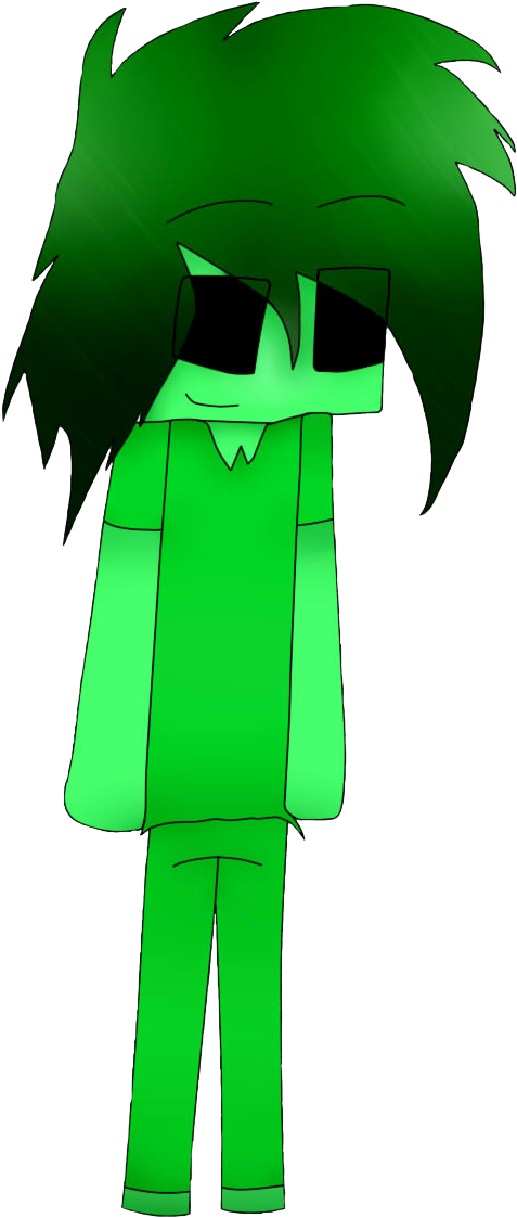 A Green Steve - Green Steve (571x1189), Png Download