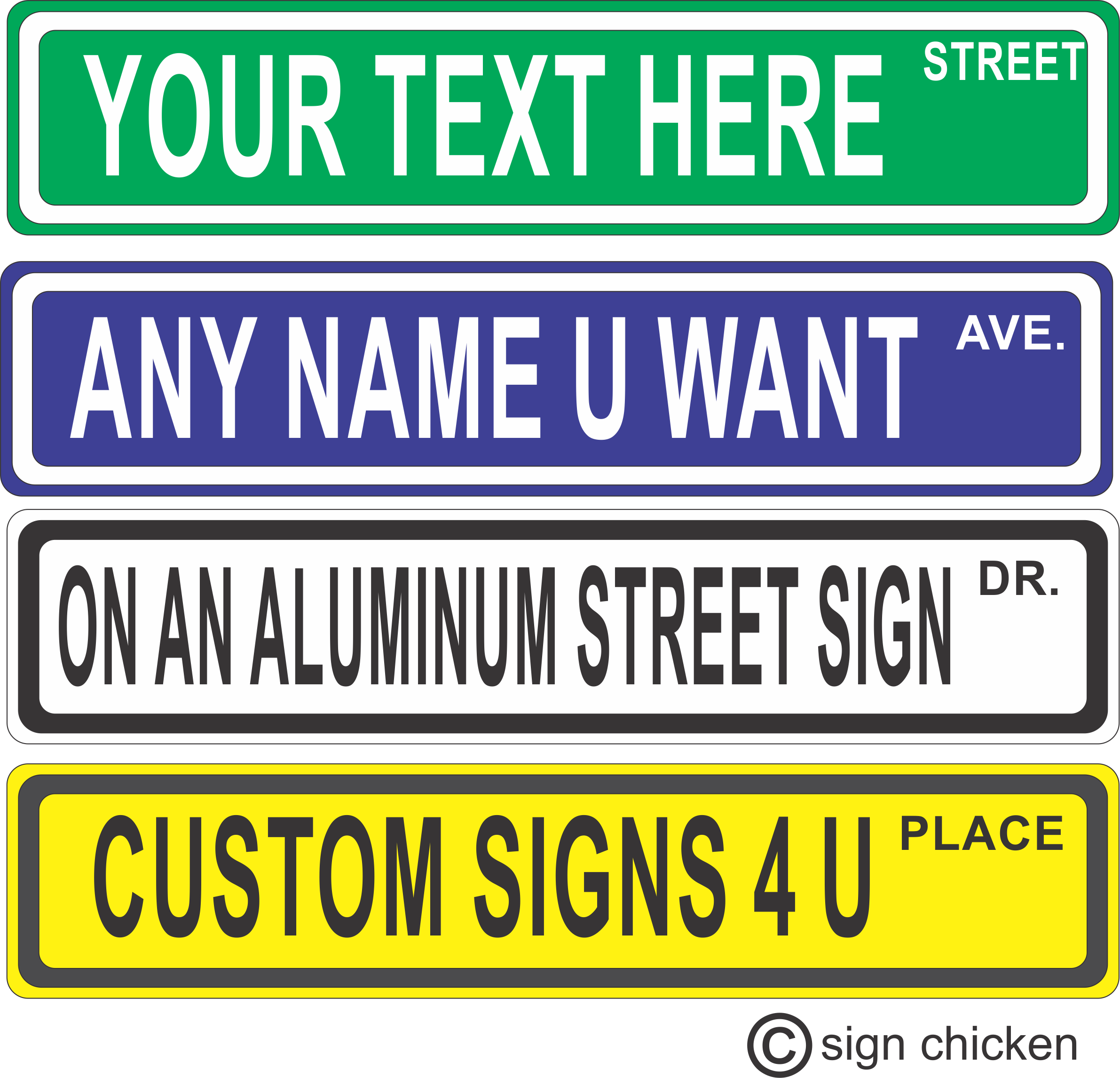 Download Personalized Street Signs | Transparent PNG Download | SeekPNG