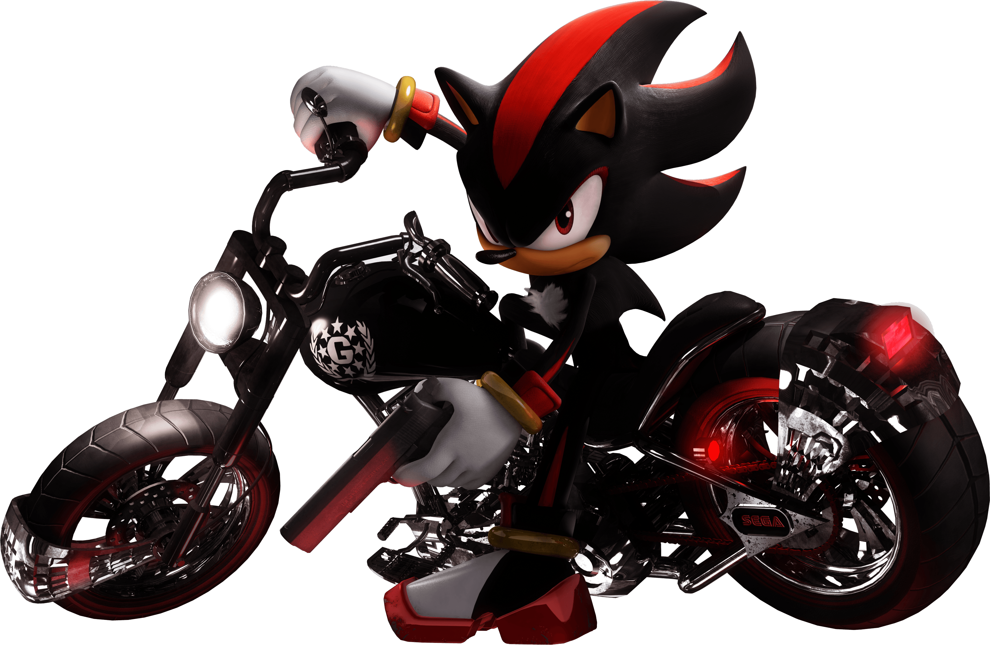Shadow The Hedgehog With Motorcycle Min - Shadow The Hedgehog ...