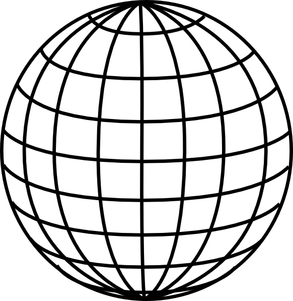 Download Globe Outline Png - Latitude And Longitude Lines Vector ...
