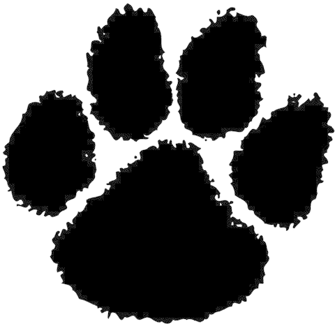 Cropped Paw Print 0001 Burned 1 - Fred T Foard Tigers (479x479), Png ...