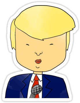 Kawaii Trump Chibi Trump Stickers, Chibi - Donald Trump (375x360), Png ...