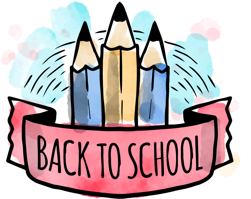 Facebook Icon Vector Library - First Day Of School Watercolor (969x769 ...