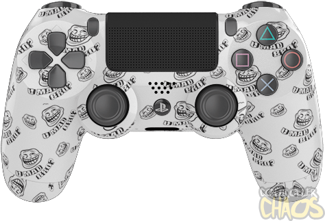 White Trollface - Gaming Lemon Ps4 Controller (474x340), Png Download
