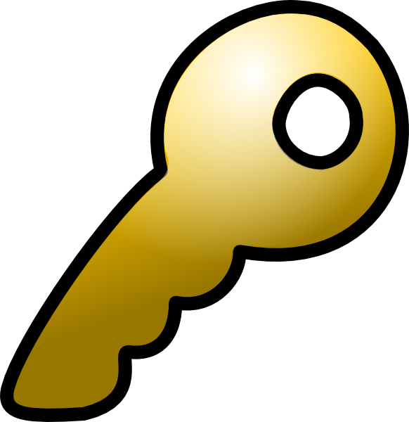 Golden Key Png Download - Key Icon (582x600), Png Download