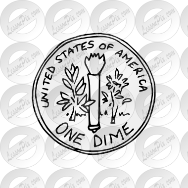 Dime Picture For Classroom - Circle (380x380), Png Download