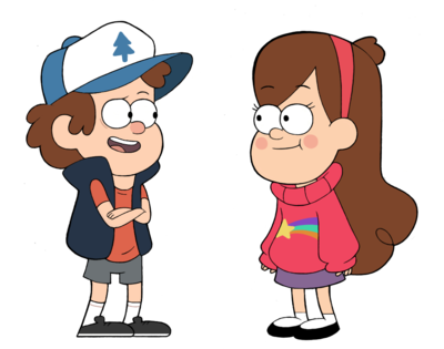 A Dipper And Mabel - Dipper And Mabel Transparent (400x315), Png Download