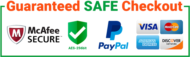 Secure Checkout - Guarantee Safe Checkout 2018 (800x252), Png Download