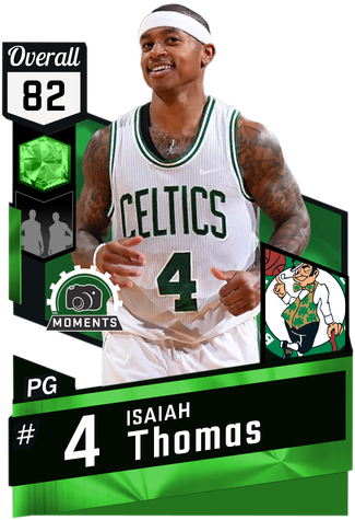 Isaiah Thomas Emerald Card - All The Cards On 2k17 (325x475), Png Download