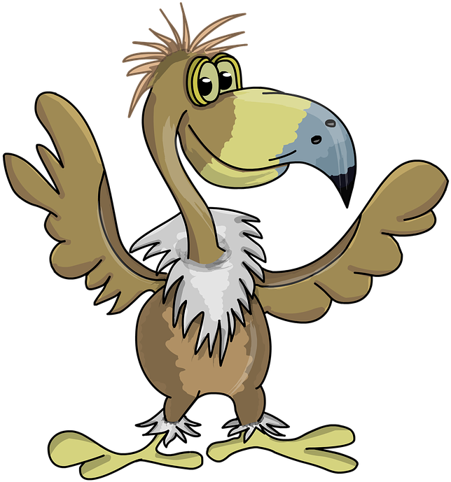 Griffon Vulture Png Cartoon (720x720), Png Download