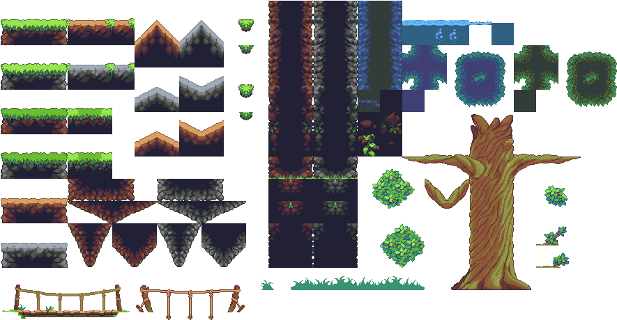 Download Jungle Terrain - Platformer Tileset Png | Transparent PNG ...