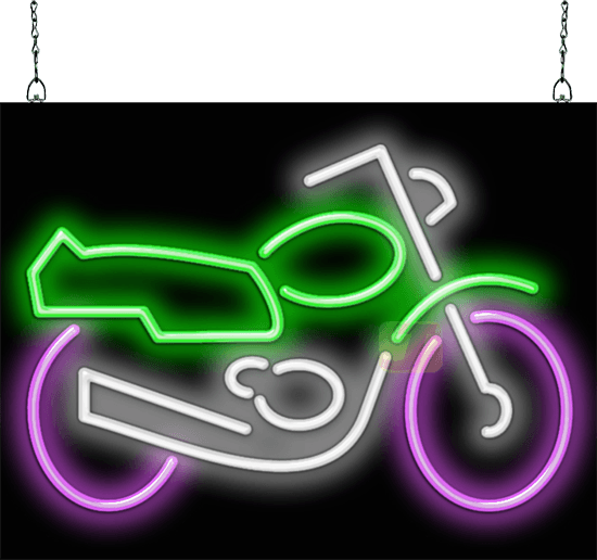 Motorcycle Neon Sign Small - Neon (550x516), Png Download