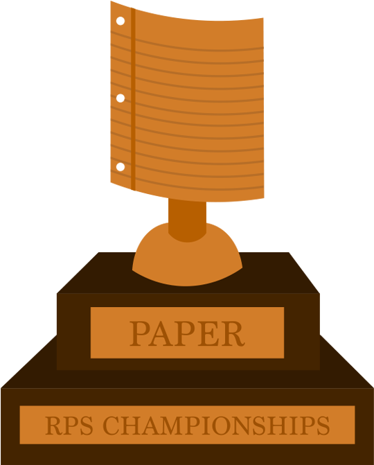 Bronze Paper- Win 1 Game Of Rock Paper Scissors - Trophy (720x720), Png ...