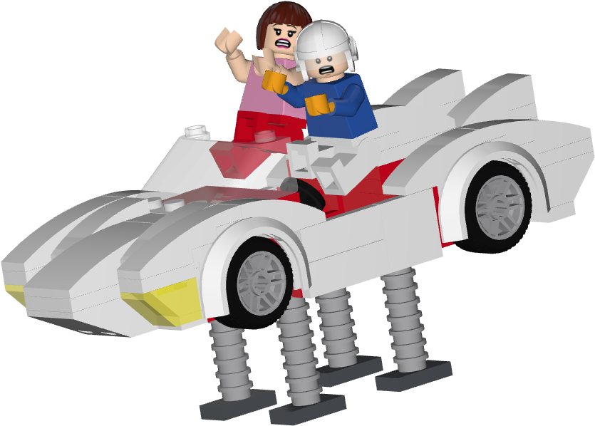 1 / - Speed Racer Cartoon Mach 5 (1051x602), Png Download