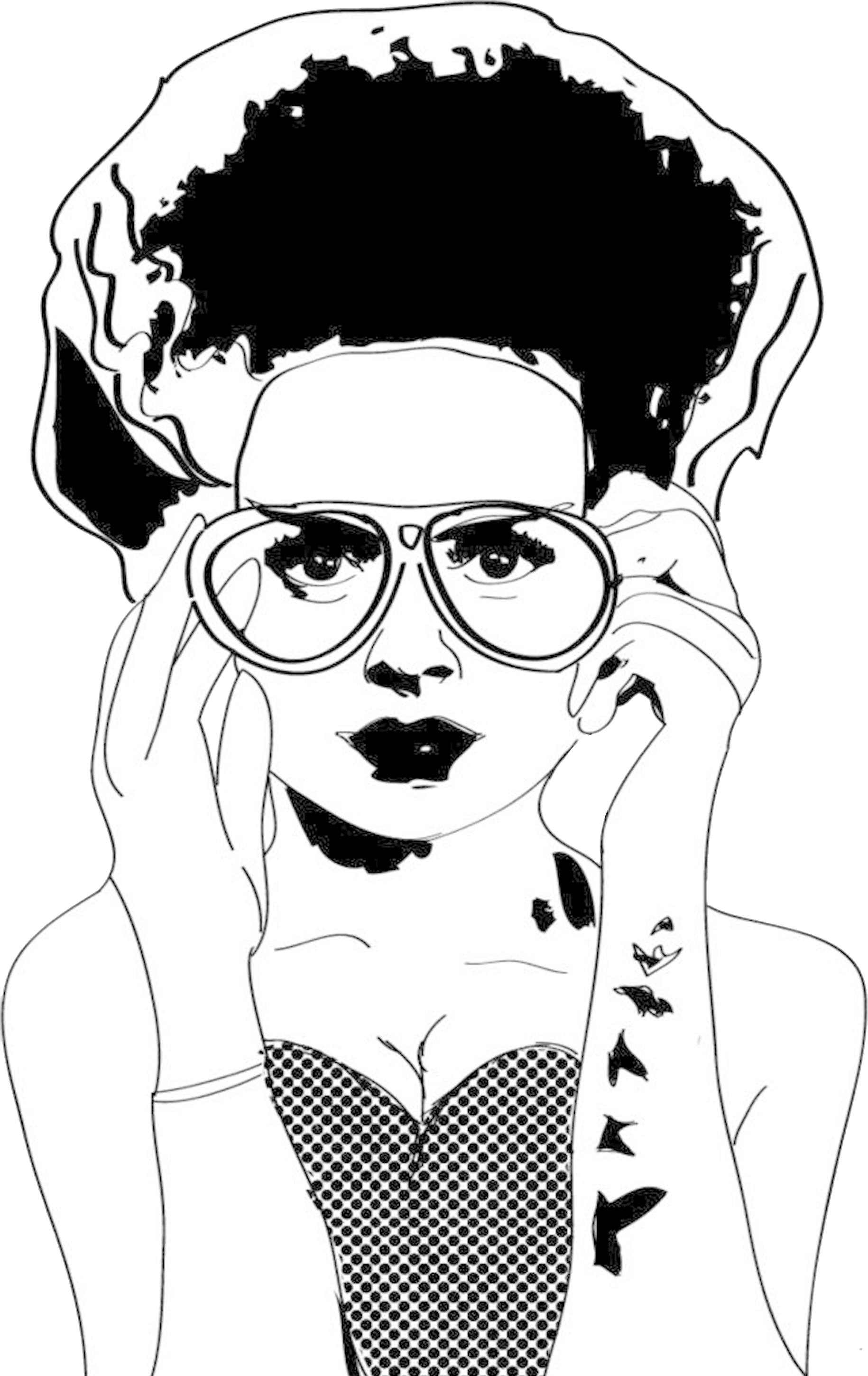 Modern Day Bride - Bride Of Frankenstein Png (2400x3200), Png Download