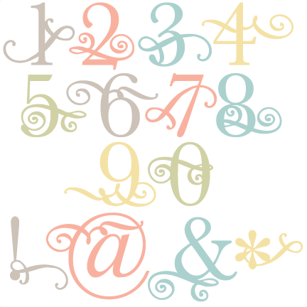 Download Flourish Number Set Svg Scrapbook Cut File Cute Clipart - Eks ...