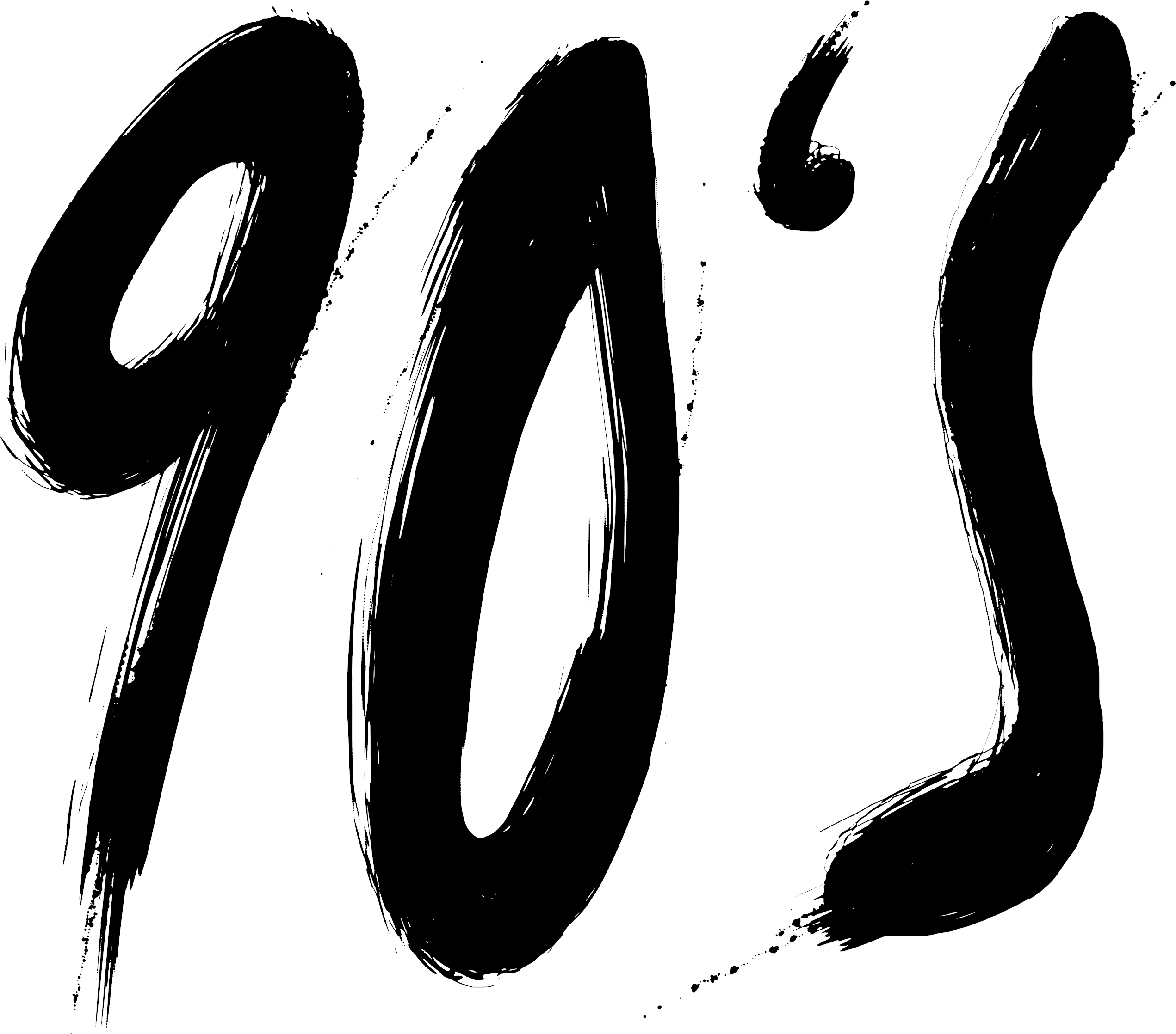 Download Brush Lettering For The 90's - 90's Png | Transparent PNG ...