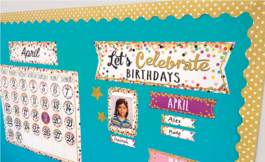 Download Confetti Calendar Bulletin Board Display - Bulletin Board ...
