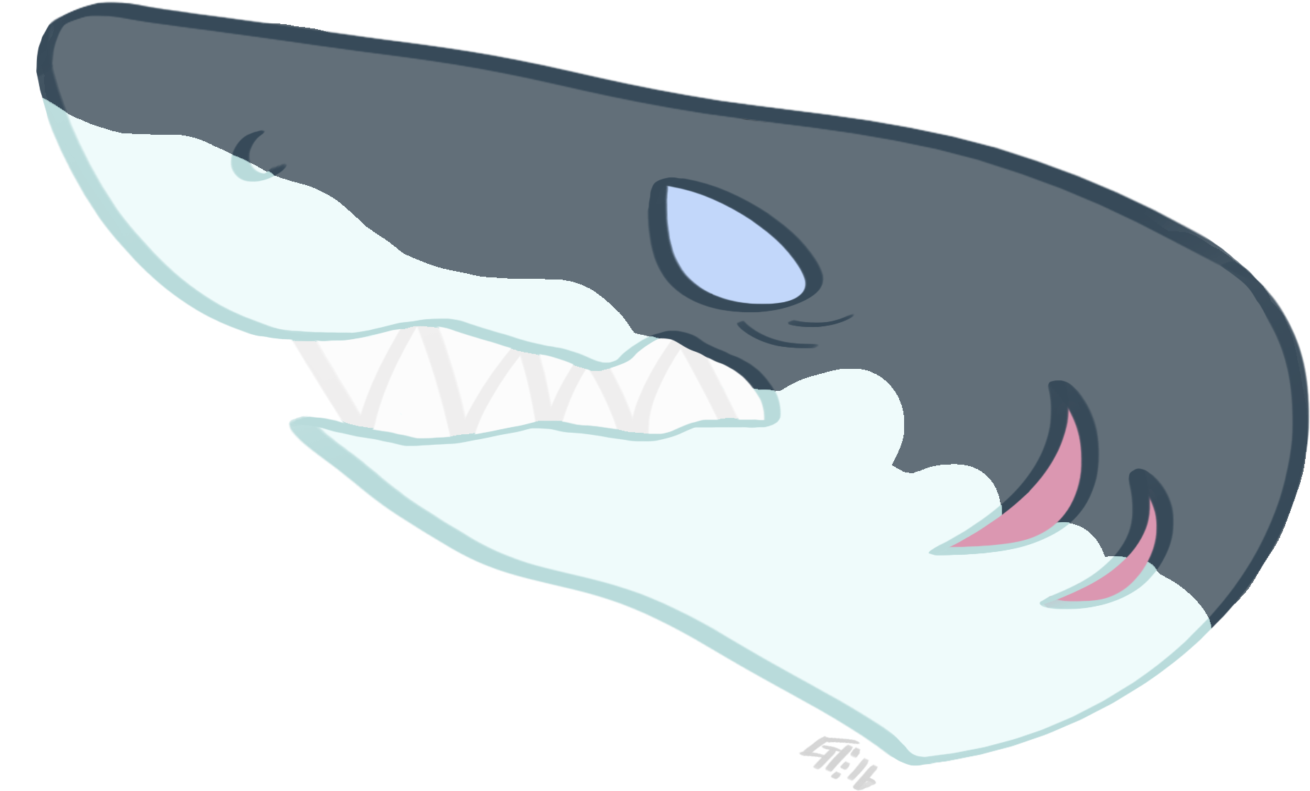 Sad Shark - Portable Network Graphics (2400x3200), Png Download