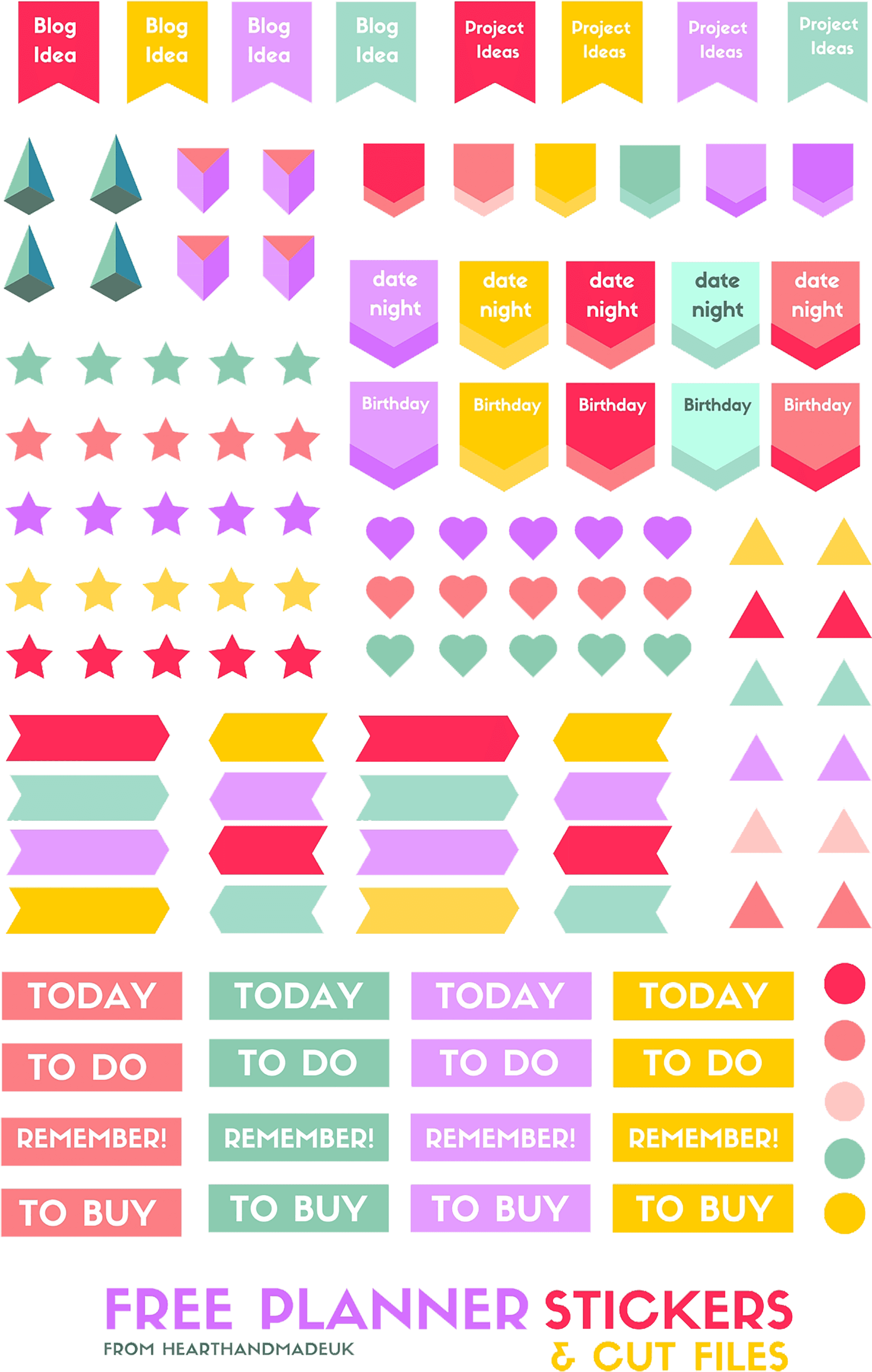 Free Printable Stickers For Your Planner - Free Printable Planner ...