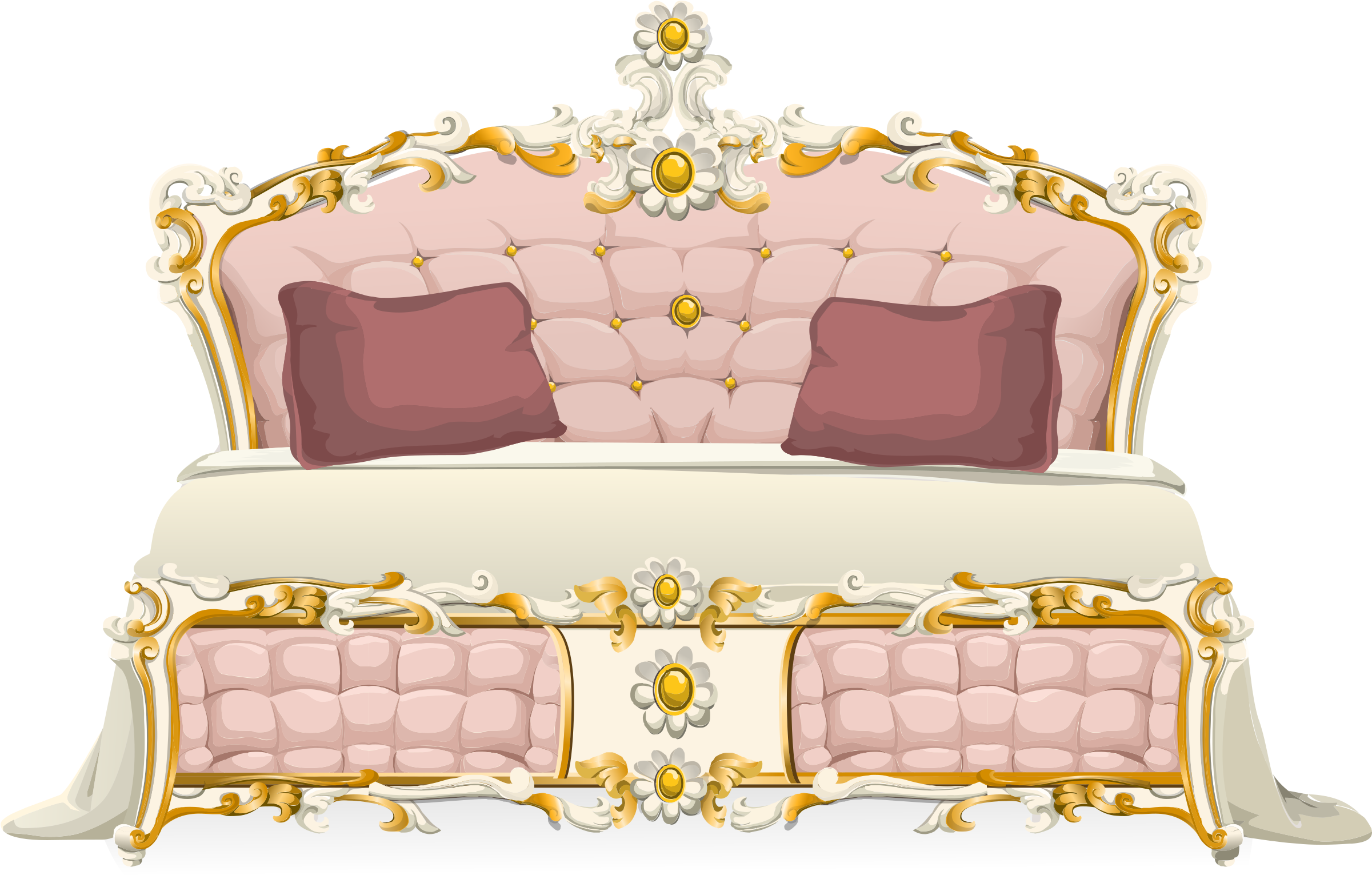 Clipart Download Fancy Free On Dumielauxepices Net - Clipart Pink Bed ...