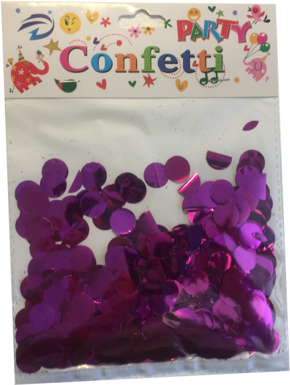 Round Shape Confetti Foil 1,5 Cm Fucshia - Confetti (800x800), Png Download