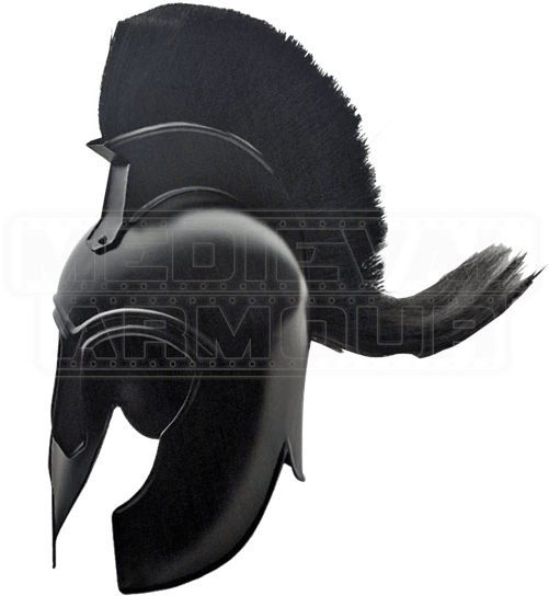 Black Plumed Trojan Helm - Mohawk Helmet For Sale (550x550), Png Download