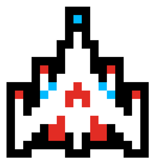 Galaga Ship Png Clip Library - Galaga Perler Beads (528x528), Png Download