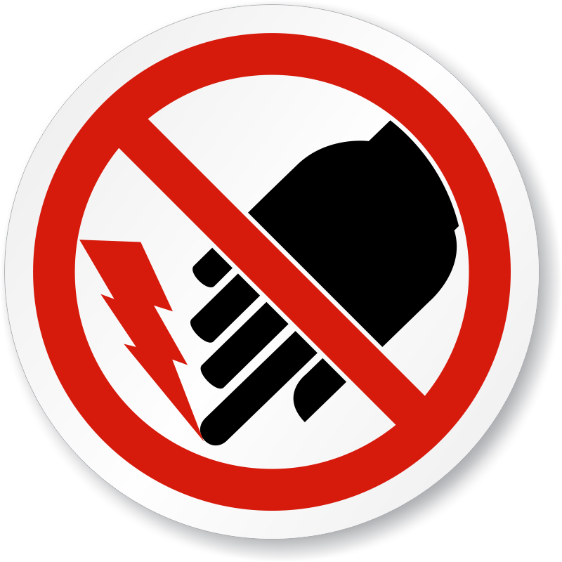 Don't Touch Electric Hazard Iso Sign - Do Not Touch Electrical Wires ...