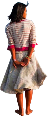 Download Girl From Back Side Cutout Png Photoshop Rendering - Girl Back ...