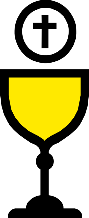 Vector Illustration Of Christian Religion Sacramental - Chalice And ...