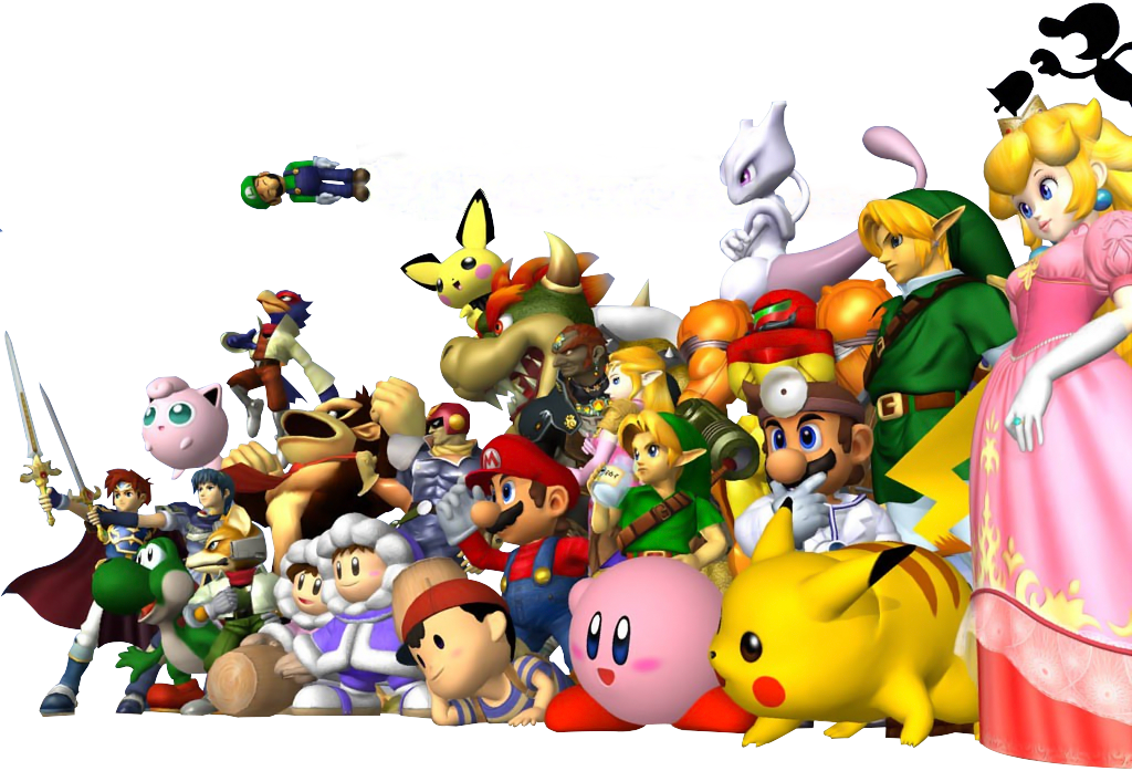 Super Smash Bros Png - Smash Bros Melee Png (1024x697), Png Download