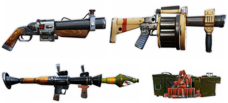 Fortnite Rocket Png - Armas Do Fortnite (800x361), Png Download