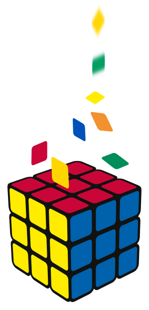 Rubik's Cube - Cube Rubik (299x622), Png Download