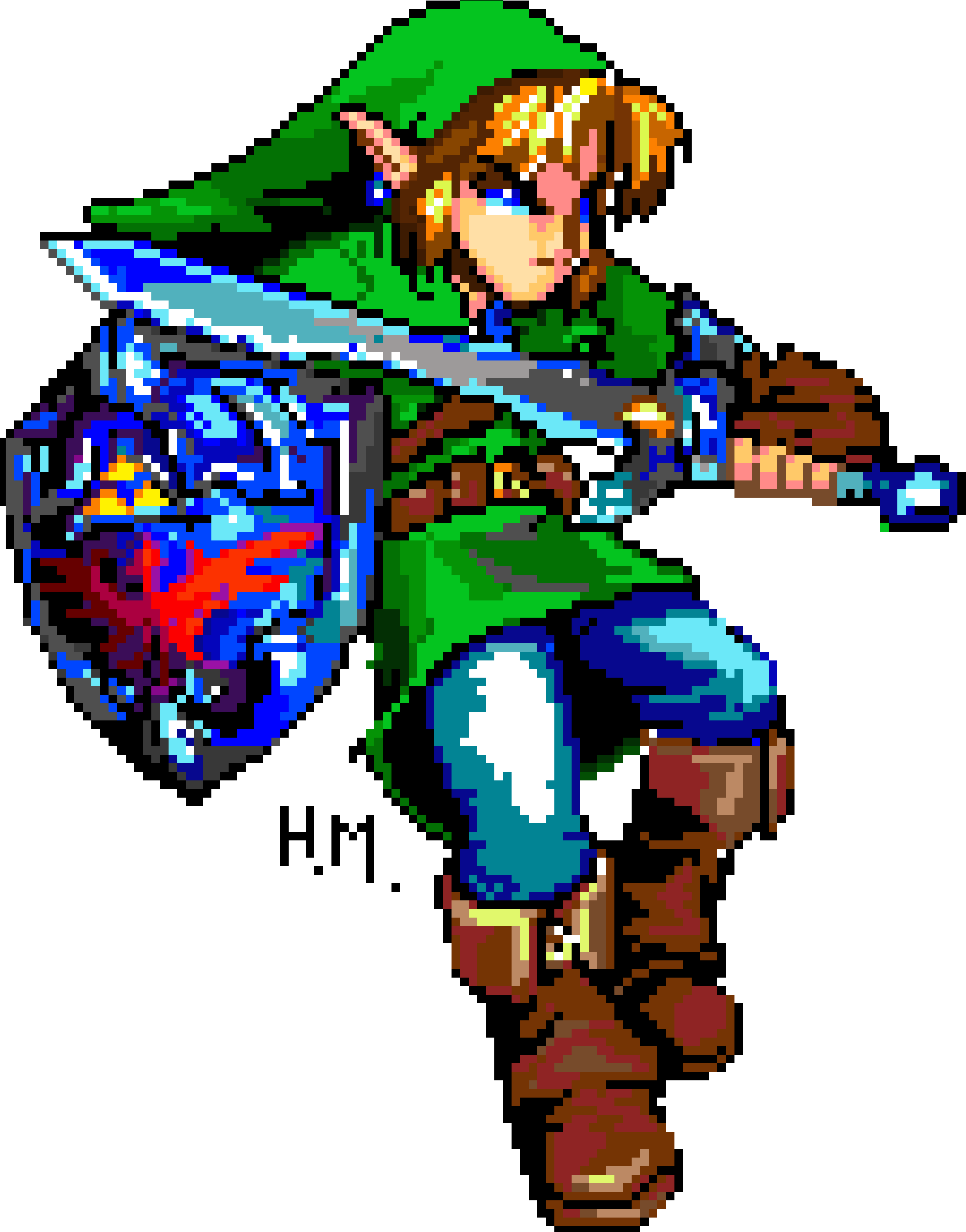 Author Comments - Link Pixel Art Png (3619x4599), Png Download