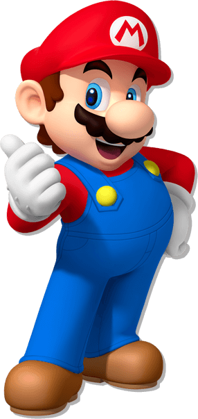 Mario - Super Mario Thumbs Up (286x603), Png Download