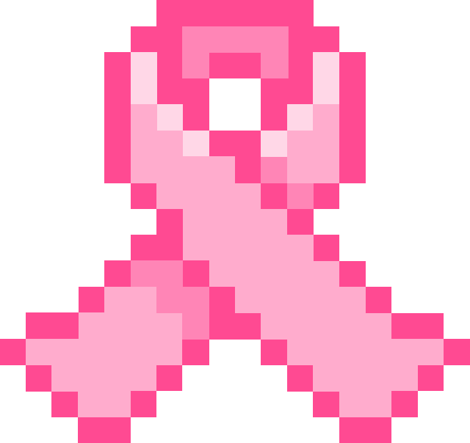 Download Actual Size For The Web, And Free - Pink Ribbon Pixel Art ...