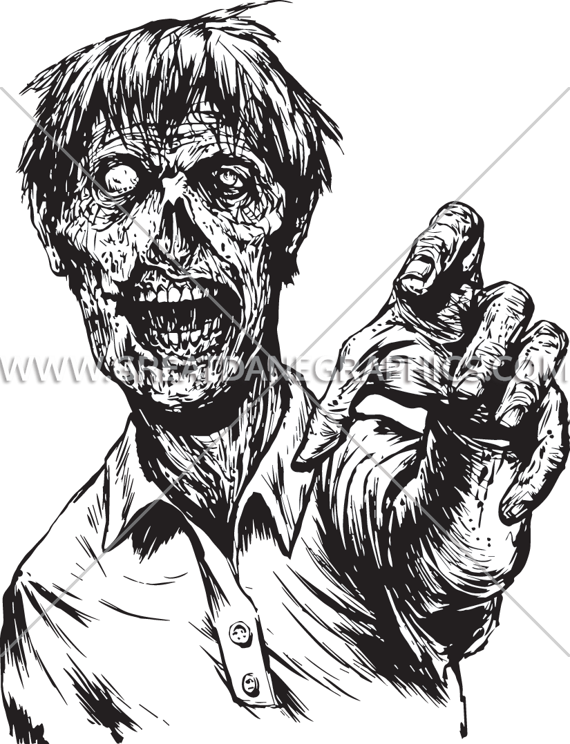 Zombie Reach - Zombie Drawing Transparent (825x1077), Png Download